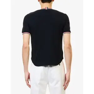 Thom Browne Cotton Piqué Top - Navy