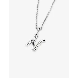 MISSOMA Curly Molten Mini Initial N Plated Sterling Necklace