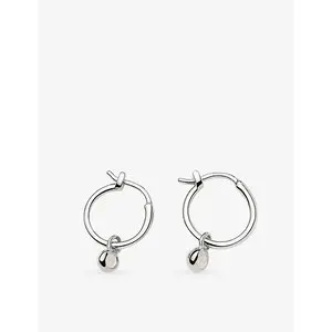MISSOMA June Birthstone Mini Charm Plated Brass And Moonstone Hoop Earrings - Silver