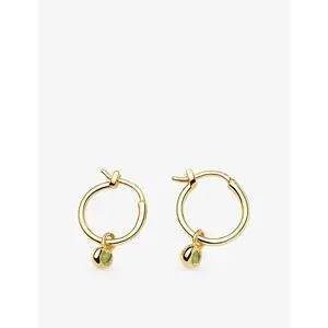 MISSOMA August Birthstone Mini Charm 18ct Yellow Plated Brass And Peridot Hoop Earrings - Gold