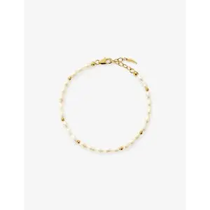 MISSOMA Seed Pearl Beaded 18ct Yellow Plated Brass Bracelet