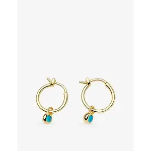 MISSOMA December Birthstone Mini Charm Hoop Earrings - Gold