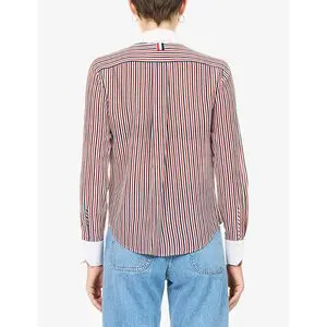 Thom Browne Neck-tie Pinstripe Silk Shirt