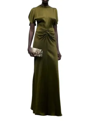 Victoria Beckham Isabella Crêpe Satin Gown