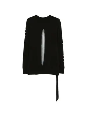 PDF Long-sleeve Graphic Print T-shirt - Black