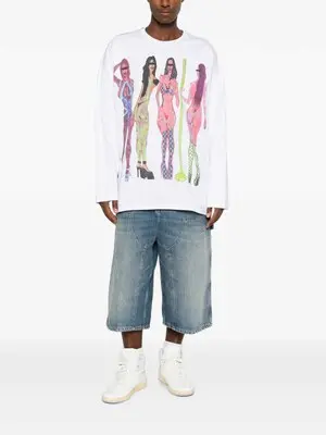 PDF Long-sleeve Graphic Print T-shirt