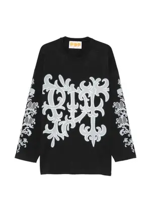 PDF Long-sleeve T-shirt With Graphic Print - Black