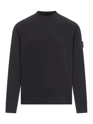 Stone Island Ghost Badge Crewneck Sweatshirt - Black