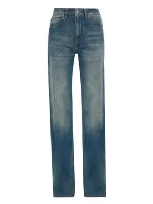Victoria Beckham Julia Stretch Jeans In A Distressed Wash