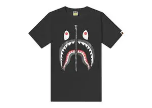 A BATHING APE Shark Tee Shirt - Black