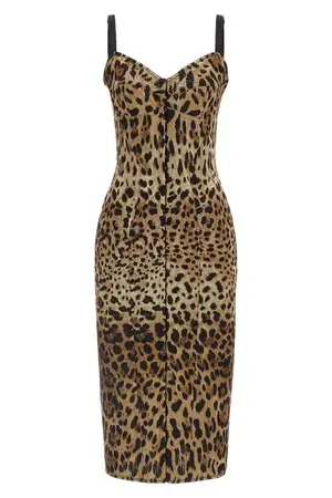 DOLCE & GABBANA DOLCE & GABBANA Animal-Print Corset Dress