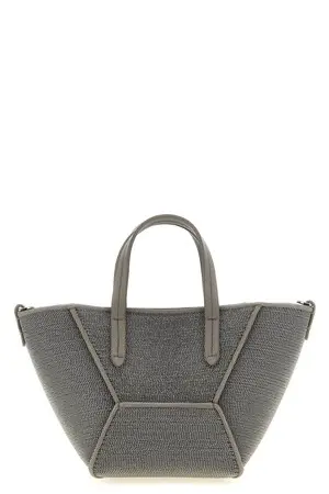 Brunello Cucinelli Bc Duo Mini Precious' Handbag - Gray