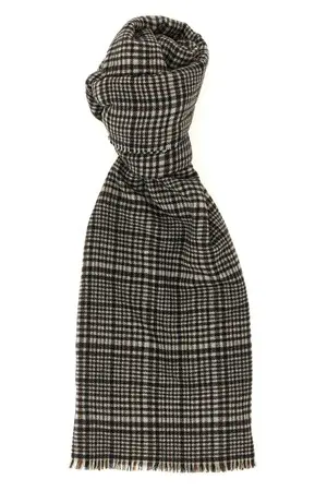 Brunello Cucinelli Prince Of Wales Cashmere Scarf