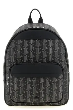 Lacoste Maro' Monogram Backpack - Black