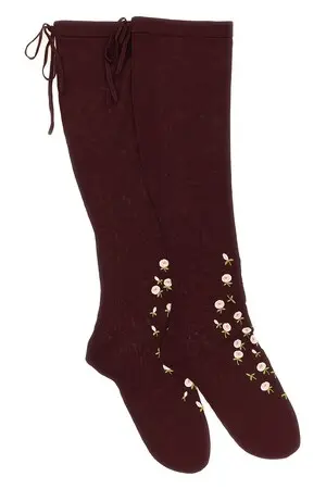 Prada Parisian With Embroidery - Bordeaux