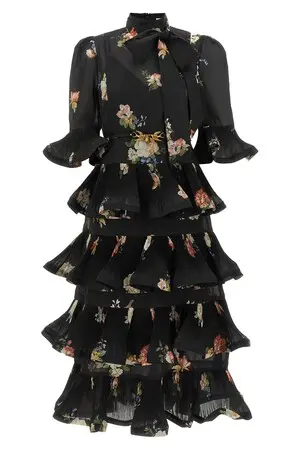 Zimmermann Pleated Sleeved Dress