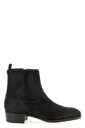 John Lobb Freddi Bristle Hide Ankle Boots