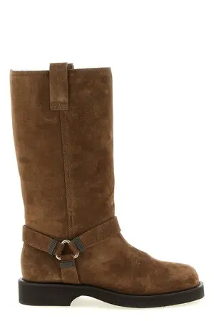 Brunello Cucinelli Monile Suede Boots