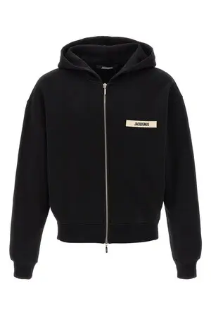 Jacquemus Le Hoodie Grip Gros Grain' Hoodie - Black