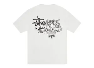 StÜssy Respect The Pool Pigment Dyed Tee Shirt - Natural