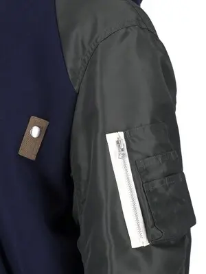 Sacai Hooded Bomber Jacket - Blue