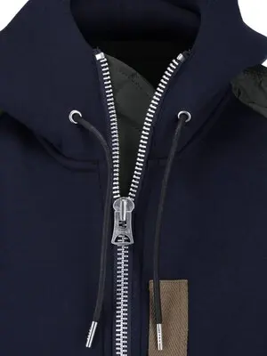 Sacai Hooded Bomber Jacket - Blue