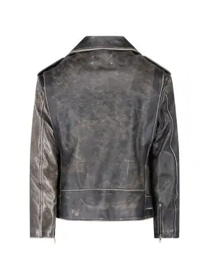 MAISON MARGIELA Leather Biker Jacket