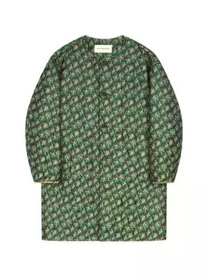 Dries Van Noten Collarless Jacquard Coat