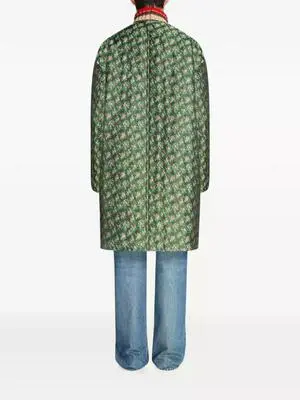 Dries Van Noten Collarless Jacquard Coat