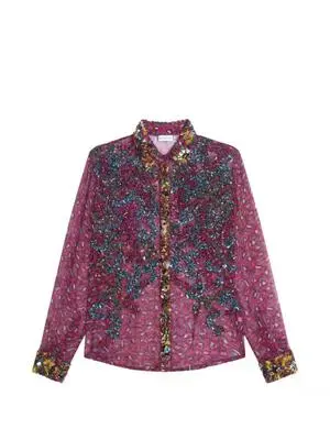 Dries Van Noten Embroidered Shirt - Pink