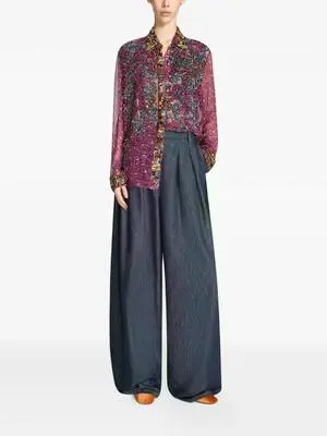 Dries Van Noten Embroidered Shirt - Pink