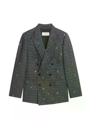 Dries Van Noten Embroidered Wool Blazer
