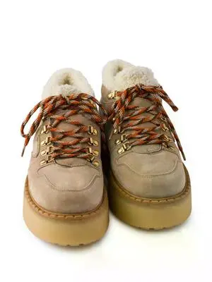 Prada Shearling-lined Suede Booties