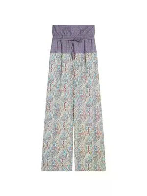 Dries Van Noten Contrast-waist Jacquard Pants