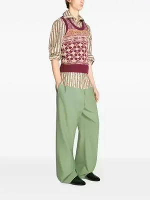 Dries Van Noten Contrast-waist Pants