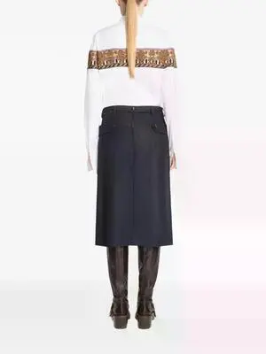 Dries Van Noten Embroidered Cotton Poplin Shirt