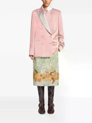 Dries Van Noten Double Breasted Tuxedo Blazer