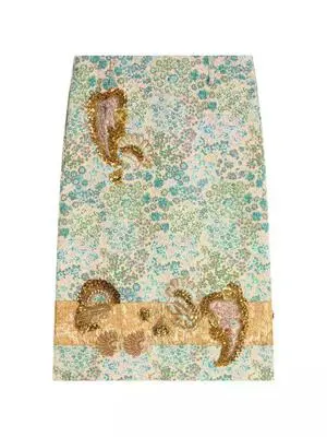 Dries Van Noten Embroidered Floral Skirt