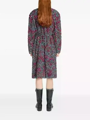 Dries Van Noten Embroidered Marbled Clay Floral Coat