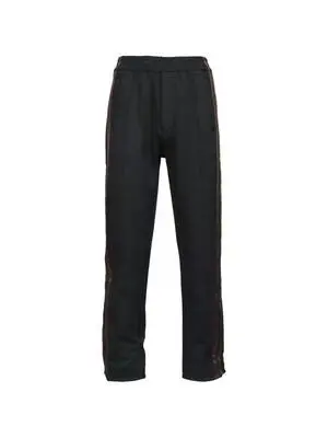 WALES BONNER Logo-embroidered Side-stripe Track Pants - Black