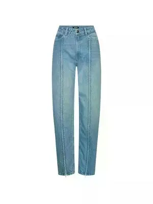 ROTATE BY BIRGER CHRISTENSEN Straight Denim Zip Jeans - Blue