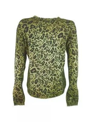 Avant Toi Leopard-print Sweater - Green