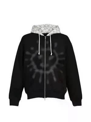 RASSVET Sun-faded Zip-up Hoodie - Black