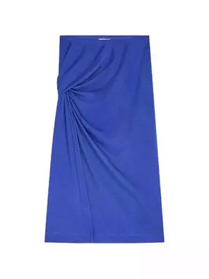 Dries Van Noten Draped Jersey Skirt - Blue