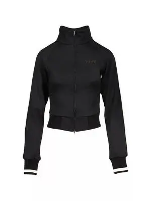 WALES BONNER Logo-embroidered Raglan-sleeve Sweatshirt - Black