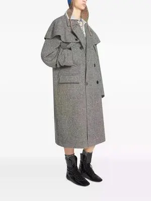 Dries Van Noten Wool Tweed Cape