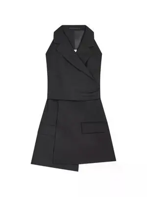 Dries Van Noten Backless Wool Twill Top