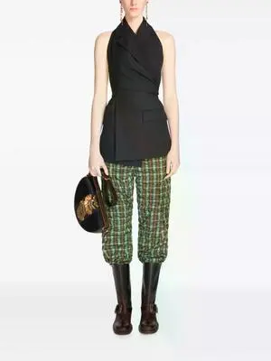 Dries Van Noten Backless Wool Twill Top