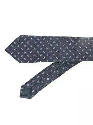 Giorgio Armani Geometric-pattern Silk Neck Ties - Blue