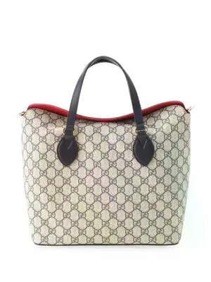 Gucci 2000-2015 Gg Supreme Linea A Fold Over Tote Satchel